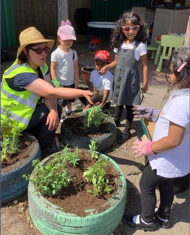 Nature Park Gardening in EYFS - Southwold Primary School - Nottingham